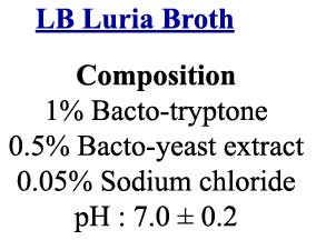 Preparation of LB Luria Broth - Laboratory Notes