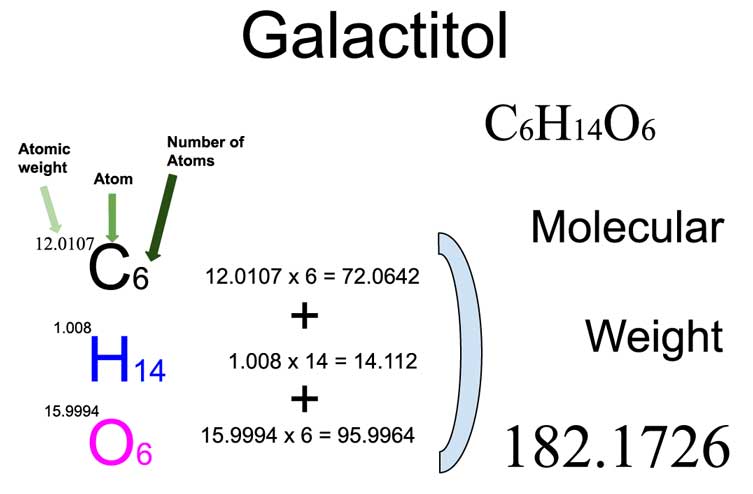 Galactitol [C6H14O6] Molecular Weight Calculation - Laboratory Notes