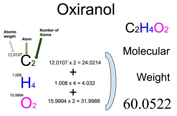 Oxiranol (C2H4O2) Molecular Weight Calculation - Laboratory Notes
