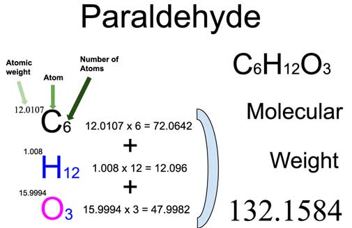 Paraldehyde [C6H12O3] Molecular Weight Calculation - Laboratory Notes