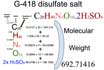 G-418 Disulfate Salt (C20H40N4O10.2H2SO4) Molecular Weight Calculation ...