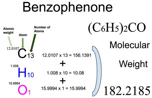 Benzophenone [(C6H5)2CO] Molecular Weight Calculation - Laboratory Notes