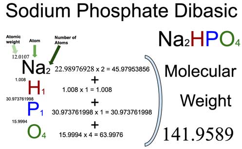 Sodium Phosphate Dibasic (Na2HPO4) Molecular Weight Calculation ...