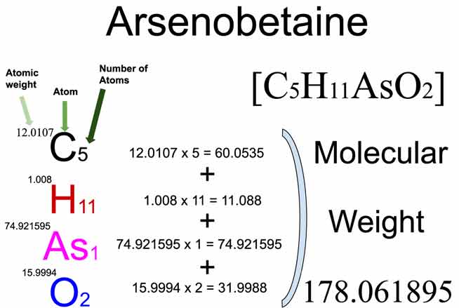 Arsenobetaine [C5H11AsO2] Molecular Weight Calculation - Laboratory Notes