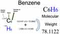Benzene (C6H6) Molecular Weight Calculation - Laboratory Notes