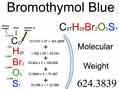 Bromothymol Blue [C27H28Br2O5S] Molecular Weight Calculation ...