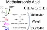 Methylarsonic Acid [CH3AsO(OH)2] Molecular Weight Calculation ...