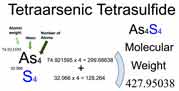 Tetraarsenic Tetrasulfide [As4S4] Molecular Weight Calculation ...