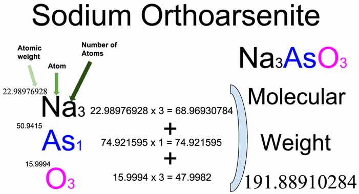 Sodium Orthoarsenite [Na3AsO3] Molecular Weight Calculation ...